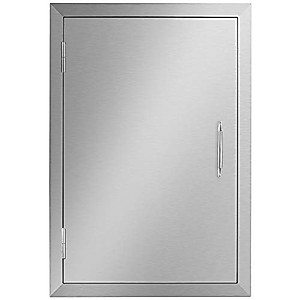 Seeutek Outdoor Kitchen Doors 17W x 24H Inch BBQ Access Door BBQ Island - Stainless Steel Single Wall Construction Vertical Door for Outdoor Kitchen Grilling Station or Commercial