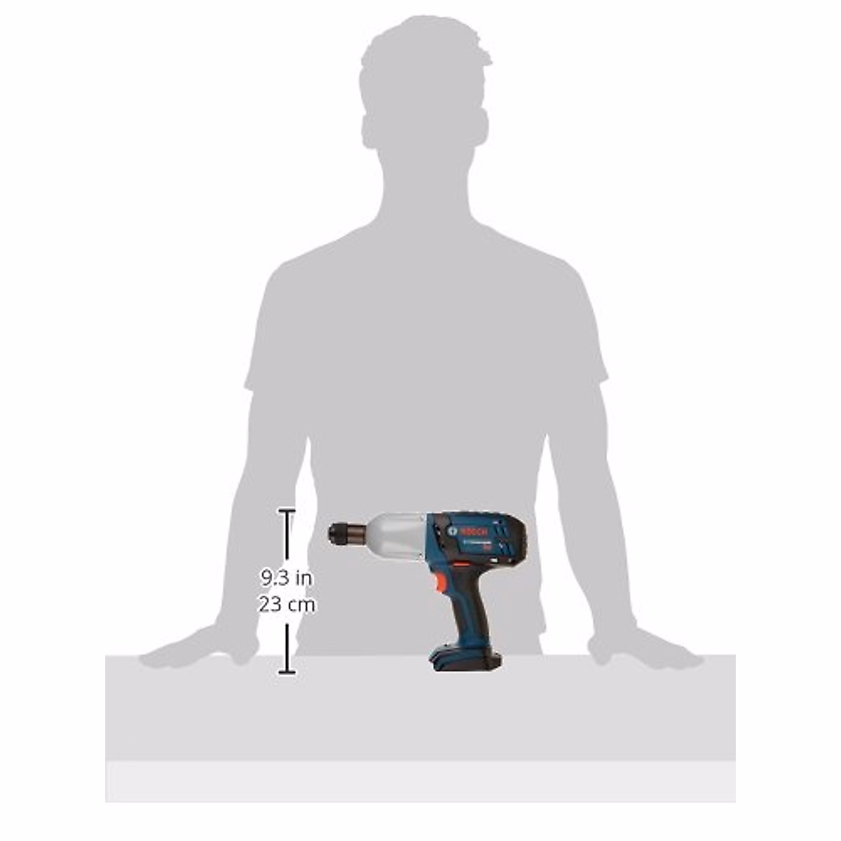 BOSCH Bare-Tool HTH182B 18-Volt Lithium-Ion 7/16-Inch Hex Impact High Torque Wrench, Blue