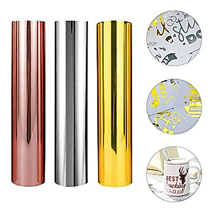 VILLCASE 3 Rolls Self Adhesive Vinyl Stickers Cup Vinyl White Vinyl Vinyls Clothing Transfer Color Changing Vinyl Transfer Tape for Vinyl White Permanent Vinyl Glass Film Glossy Crafts PVC