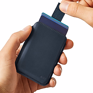 Distil Union Wally Junior | Apple MagSafe-Compatible Wallet, Leather Card Holder for iPhone, with Quick Access Pull-Tab