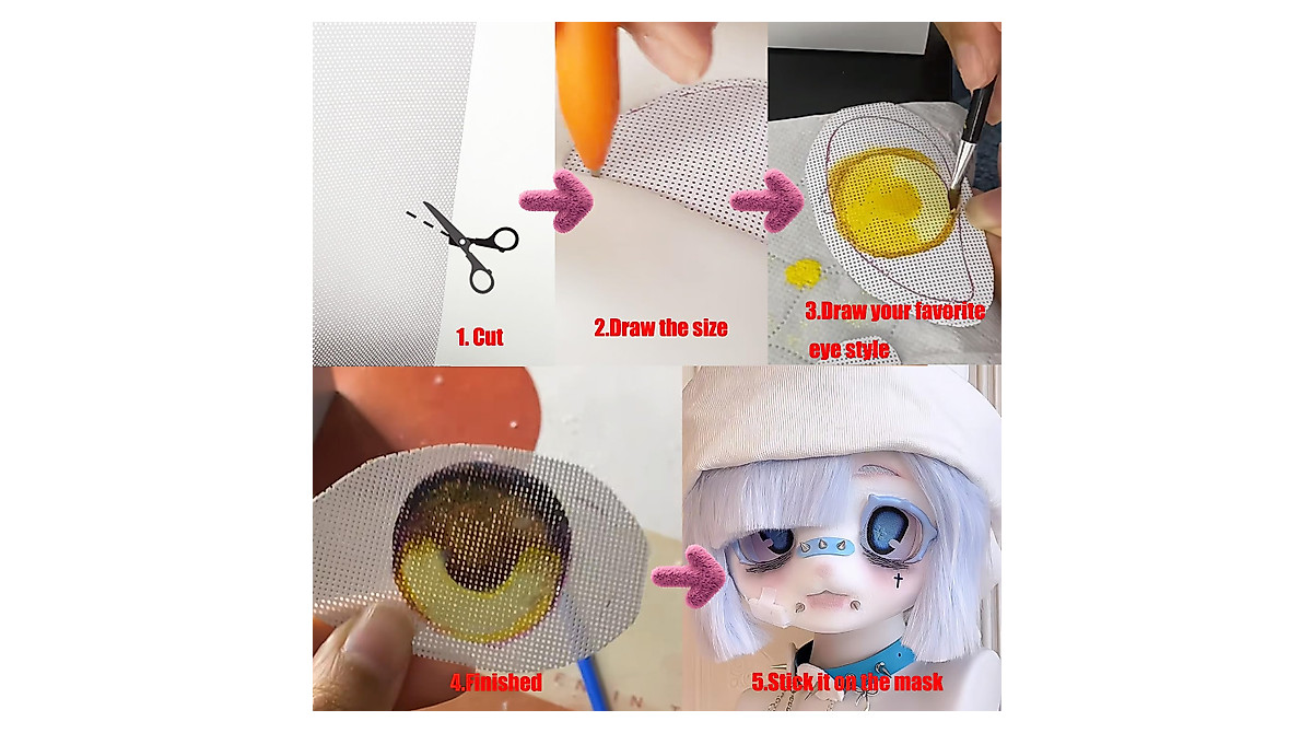 BOYYOEE 10PCS Fursuit Eye Mesh - Perfect for Cosplay