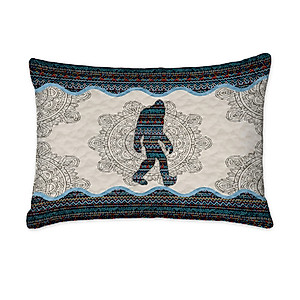 Bigfoot Quilt - Bigfoot and Pine Tree Quilt Set - Bigfoot Sheet Bigfoot Bed Set Twin Queen for Children Adult Teens Girls Boys Soft Microfiber Home Decor