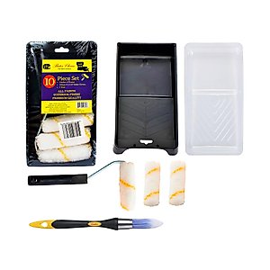 Bates- Paint Tray Set, 10 pcs, 4-Inch Paint Roller Kit, Small Paint Roller Paint Brush, Paint Roller Set, Paint Rollers 4 Inch, Paint Roller Tray, Paint Roller Brush, Small Roller Paint Brush