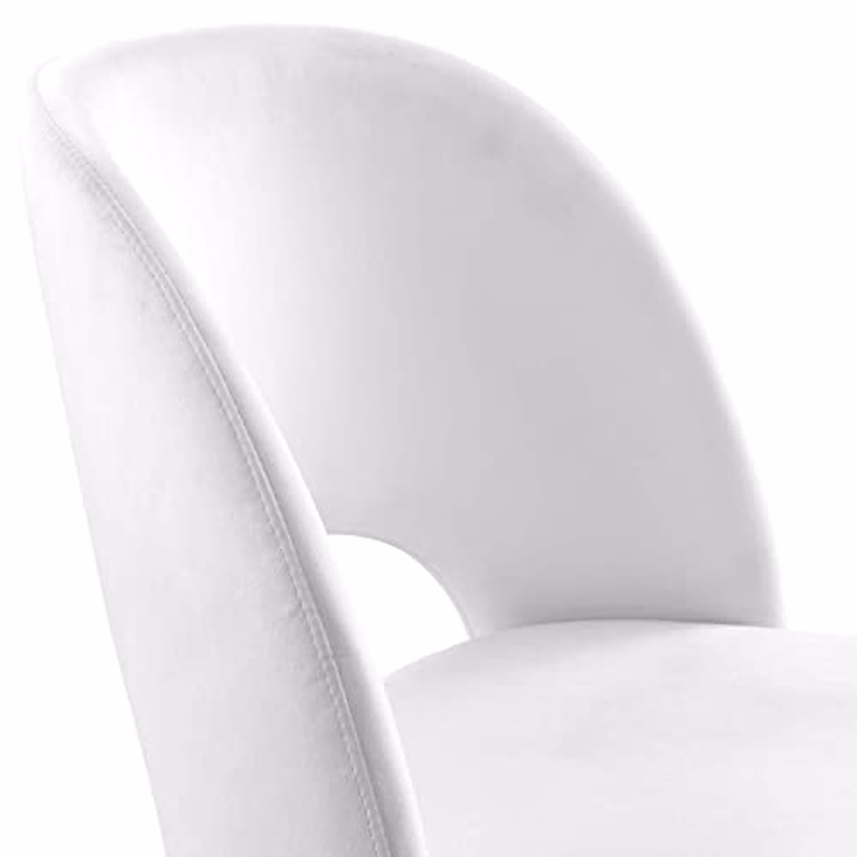 Modway Rouse Performance Velvet Dining Side Chair in White 23 x 20 x 32