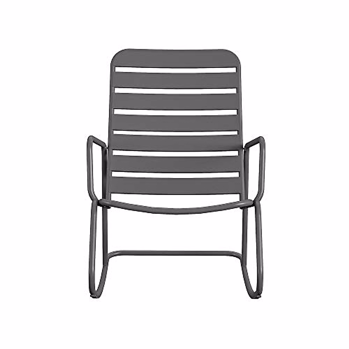 Novogratz 88065CHC1E Poolside Gossip Collection, Roberta Outdoor/Indoor Rocking Chair, Charcoal Patio Rocker