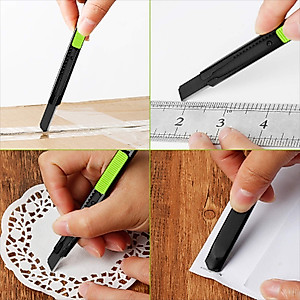 FantastiCAR Snap Off Retractable Box Cutter Utility Knife with Soft Material or Metal Handle Grip, Simple Blade Change and Auto-lock Design, for Heavy Duty Jobs (9mm and 18mm)