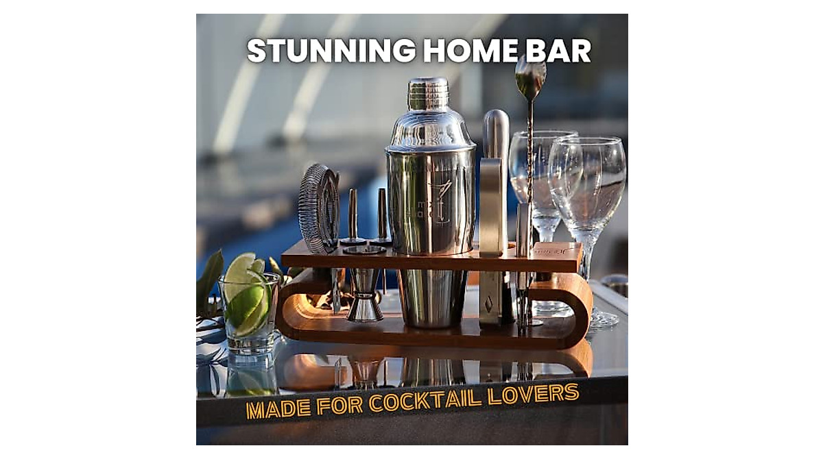 MIX IT SHAKE IT 10-Piece Bartender Kit for Home Mixology