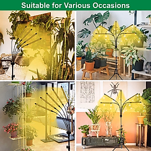 zyzykeji Grow Lights for Indoor Plants,5 Heads Plant Lights for Indoor Plant,LED Full Spectrum Plant Lights,Adjustable Plant Grow Light,4/8/12H Timer,Warm White Grow Lamp for Various Plant