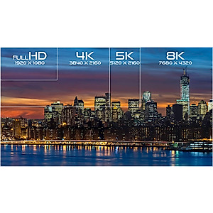 Fusion8K HDMI 2.1 Certified Cable Supports 10K 8K @60Hz and 4K @120Hz Compatible with All TVs, BluRay, Xbox Series X, PS5 (6 Feet)