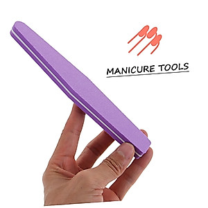 FOMIYES 10pcs Nail File Emery Board Natural Sponge Trim Buffing Block Manicure Buffing File Nail Buffer File Nail File Buffer Nail Buffer Block Grit Purple Newborn Pedicure