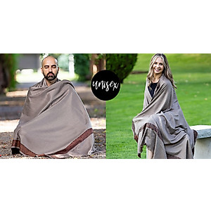Om Shanti Crafts Meditation Shawl or Meditation Blanket, Wool Shawl/Wrap, Oversize Scarf/Stole. Indian Blanket. Unisex