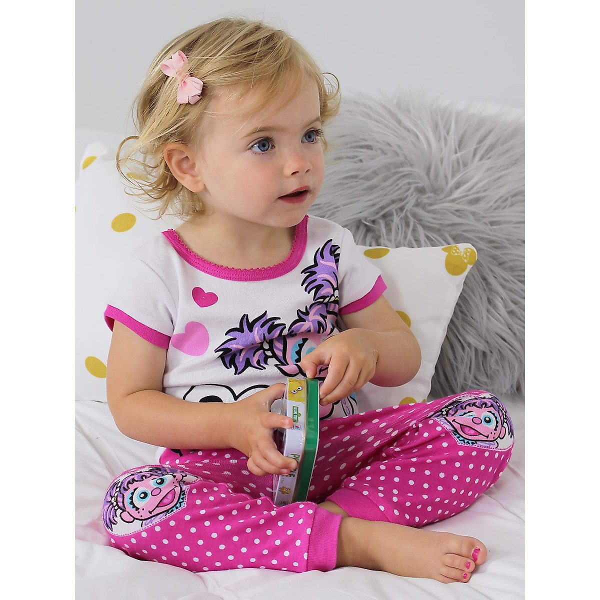 Sesame Street Elmo and Abby Cadabby Girls Pajamas (24 Months, Elmo Abby Pink)