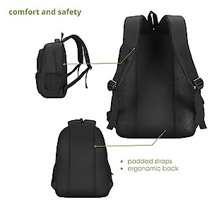 RMOVE Laptop Backpack,Business Travel Backpack, Water Resistant, Computer Bag for Women & Men Fits 15.6 Inch Laptop and Notebook - Black