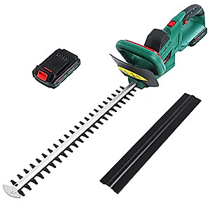 POSENPRO 20V Cordless Electric Hedge Trimmer,2.0Ah Batteries,17" Cutting Length,3/5" Cutting Capacity,1100 RPM,Easy Cut Lightweight Garden Handheld Cutter,Includes Battery,Charger Safety Blade Guard
