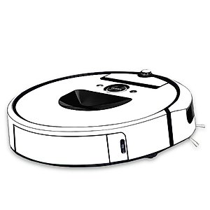MightySkins Skin Compatible With iRobot Roomba i7 Robot Vacuum - Solid White | Protective, Durable, and Unique Vinyl Decal wrap cover | Easy To Apply, Remove, and Change Styles | Made in the USA