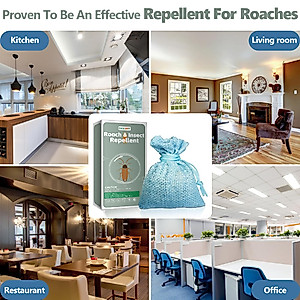 SEEKBIT Roach Repellent Large, Natural Cockroach Repellent Pouches, Repels Ant, Spider, Roach Insect Rodent Repellent, Keep Roach Away from Closet Place, for Indoor Outdoor Pest Control, 8 Pack