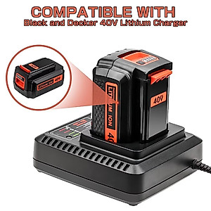 2Pack 40 Volt MAX 3.0Ah Lithium ion Replacement Battery Compatible with Black and Decker 40V Battery LBX2040 LBXR36 LBXR2036 LST540 LCS1240 LBX1540 LST136W 40V Cordless Power Tools Battery (Orange)