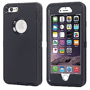 AICase iPhone 8 Plus/7 Plus Case, [Heavy Duty] [Full Body] Tough 3 in 1 Rugged Shockproof Water-Resistance Cover for Apple iPhone 8 Plus/7 Plus (Black)