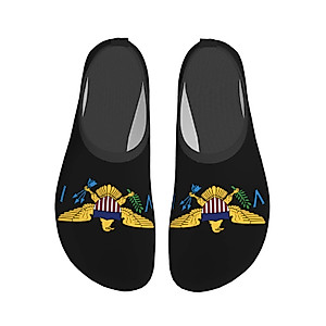 Us Virgin Islands Flag Water Shoes Outdoor Exercise Aqua Socks Adult Water Shoes Necessities for Men Women Water Games