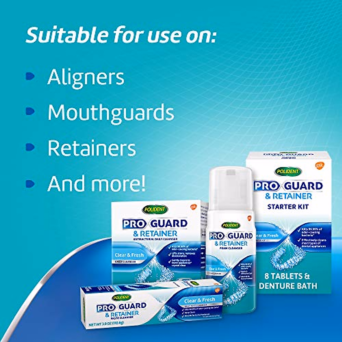 Polident ProGuard & Retainer Cleaning Tablets, Mouth Guard Cleaner and Retainer Cleaner Tablets - 40 Count (Pack of 3)