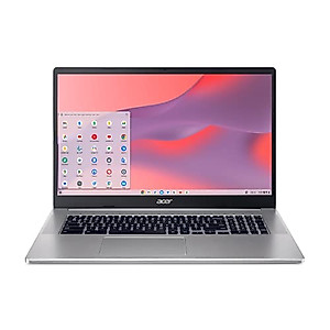 Acer Chromebook 317 CB317-1H-C6RK Laptop | Intel Celeron N4500 | 17.3" Full HD IPS Display | 4GB LPDDR4X | 128GB eMMC | Intel Wireless Wi-Fi 6 AX201 802.11ax | Chrome OS, Silver