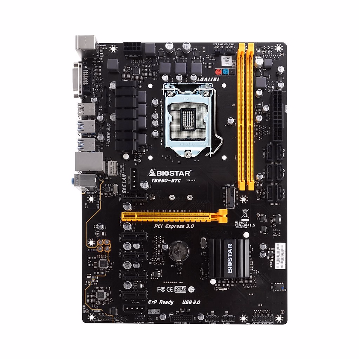 Biostar 198118 Motherboard Tb250-btc Core I7/i5/i3 Lga1151 B250 Ddr4 Sata Pci Express Usb Atx Retail