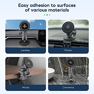FANAUE Magnetic Car Mount compatible with RAM mount B size ball head, Magnetic car phone holder can be mounted on car dashboard, windshield and other car accessories, suitable for 4.7-7.5" smartphone.