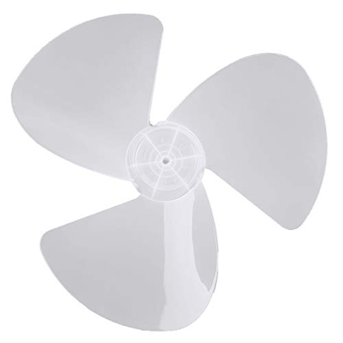 JEATHA 16 inch Plastic Fan Blade 3 Leaves Big Wind Fan Blade Replacement for Household Stand/Pedestal Fan Table Fan Accessory No Noice Clear (Without Fan Nut) One Size