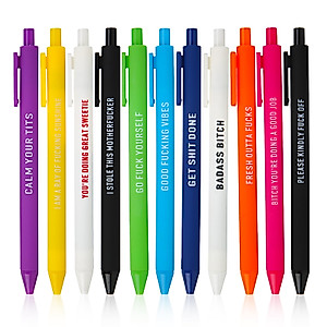 Niziline 11/22Pcs Swear Word Daily Pen Set, Yocartgo Pens, Funny Pens, Funny Office Gifts (11)