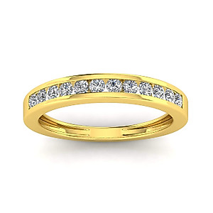 1/2ctw Diamond Channel Wedding Band in 10k Yellow Gold (H-I, I2-I3, Size 6)
