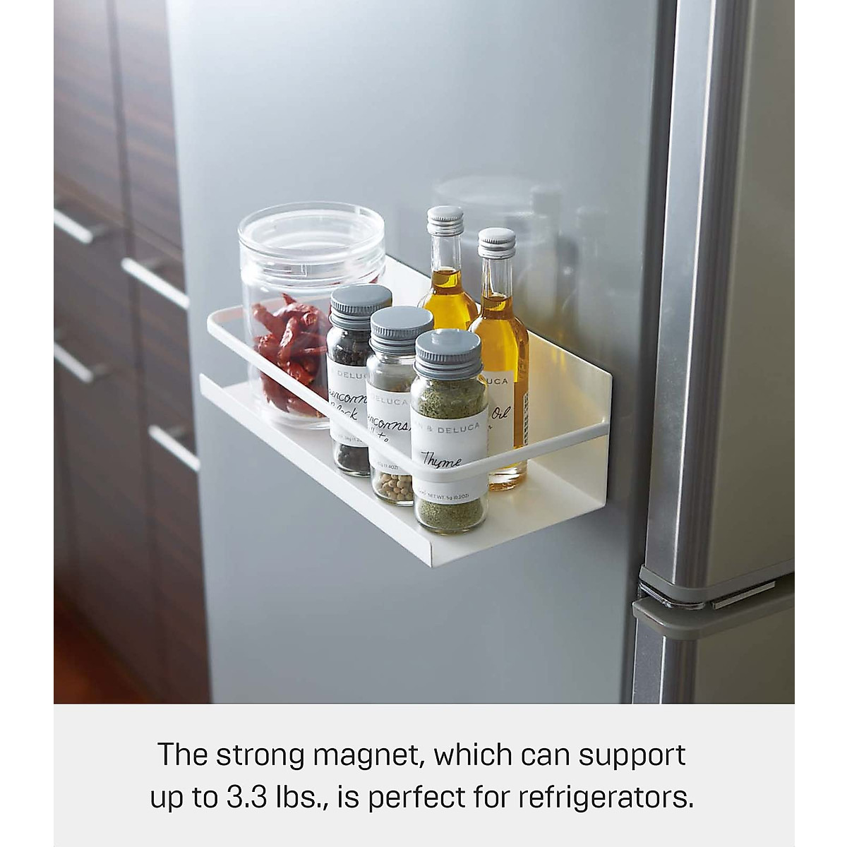 YAMAZAKI Storage Caddy Home Magnetic Steel | Spice Rack, One Size, White