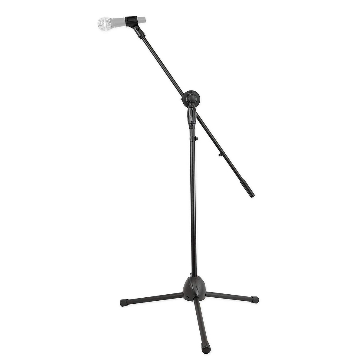 Rockville GIGSTAND Dual Microphone Stand with (2) Mic Clips and Detachable Boom