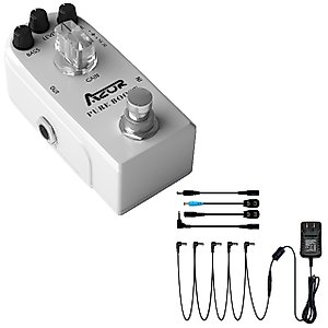 AZOR Pedal Power Adapter with Pure Boost Guitar Effect Pedal Micro Clean Boost with True Bypass