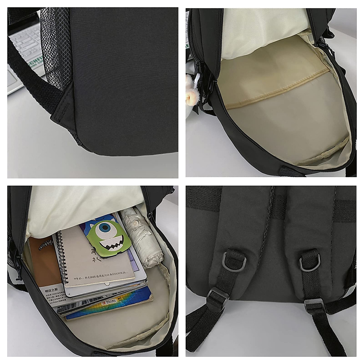 KOWVOWZ Kawaii Large aesthetic Bookbags for Girl Students Back to school Laptop Backpacks 15.6 Inch School Bag with Cute 12.6inx5.1inx16.9in