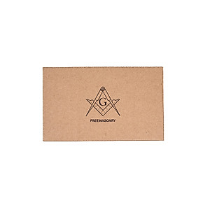 Masonic Men’s Belt - Leather Reversible Belt with Black & Tan Color Options - 2 Buckles for Every Occasion (Freemasonry Symbol & Mason Lettering) - Waist Size 42” & Under - Casual/Formal Men’s Belt