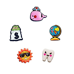 TANSWEET 30,50,100,125 pcs PVC Random Different Shape Shoe Charms for Shoe Decoration