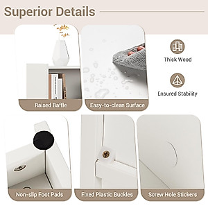 LOKO 2 Tier 5 Cube Bookcase, Open Shelf Storage Cabinet, Wooden Display Cabinet Shelf, Multipurpose Bookshelf for Living Room, Bedroom, Hallway, Home Office, Classroom (White)