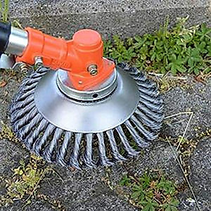 YILUFA Steel Wire Trimmer Head,Stainless Steel Garden Lawn Mower Blade Grass Trimmer Brush Cutter Head Accessory,(7.87in)