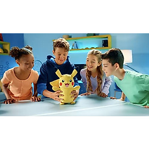 POKEMON Pikachu Electric Charge - 10 Inch Interactive Plush with Lights, Voice Reactions, and Thunder FX