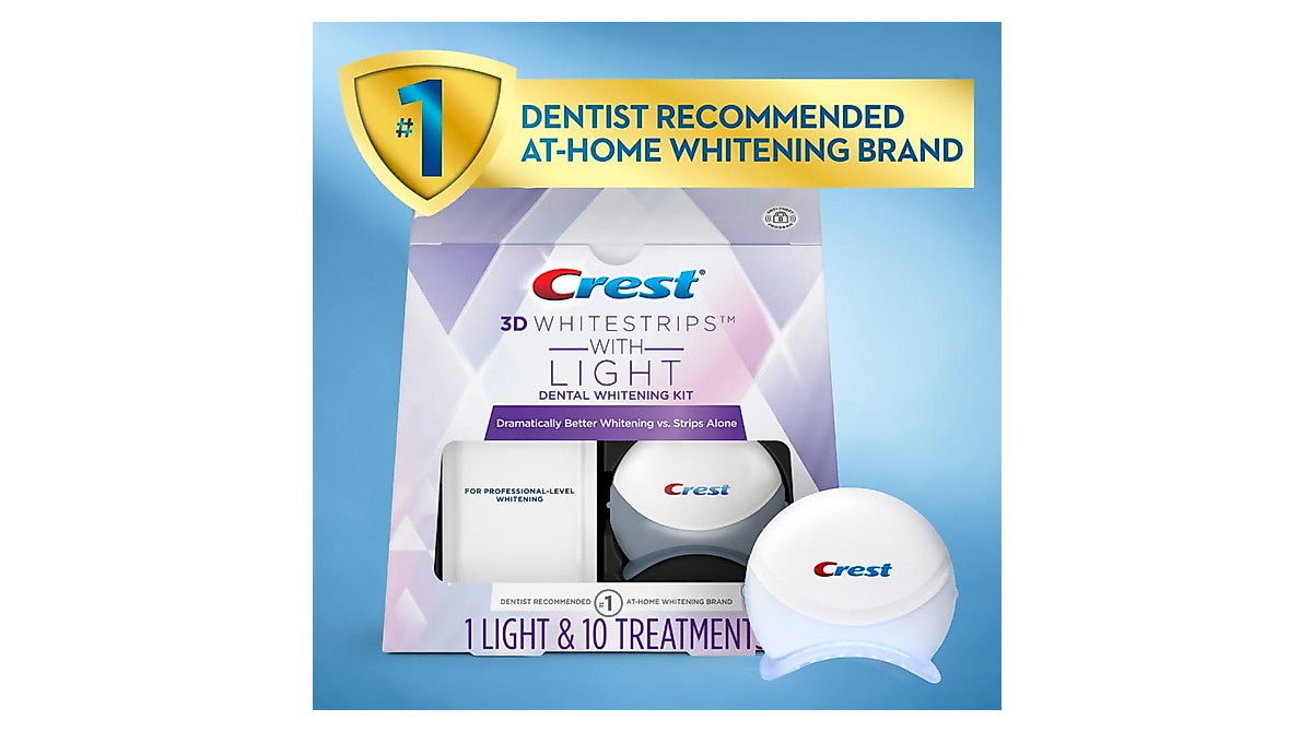 Crest 3D Whitestrips with Light – Fast Teeth Whitening Kit