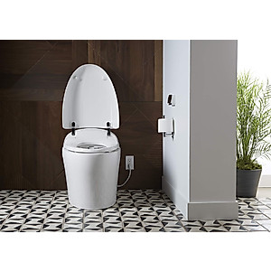 KOHLER 77780-0 Karing Smart Toilet with Auto Open & Close, One-Piece Elongated Intelligent Bidet Toilet with Heated Seat, 1.08 GPF, White