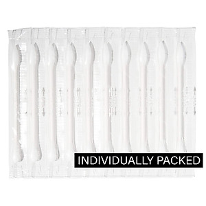 Pointed Q Tips Qtip Bleeker and Röwe Individually Wrapped Cotton Swabs 180 Count - Chlorine & Oil Free - Recyclable & Biodegreadable - Perfect for Travel Makeup