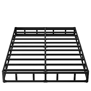 Maenizi 9 Inch Box Spring for Queen Bed, Heavy Duty Metal Box Spring Bed Base with Fabric Cover, Mattress Foundation, Easy Assembly, Noise Free, Black