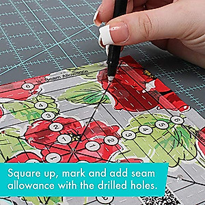 Creative Grids 6-1/2in Square It Up or Fussy Cut Square Quilt Ruler - CGRSQ6