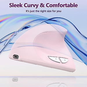 Mytrix Sakura Cherry Pink Wireless Ergonomic Vertical Mouse, 2.4GHz Optical Ergo Mouse with 800/1200/1600 DPI - Right Handed for Laptop, Computer, Desktop, Windows, Mac OS, iOS, Linux Android Systems