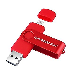 64GB Micro USB Photo Storage Keychain USB Flash Drive for Android Phone Samsung Galaxy S7/S6/S5/S4/S3, Note5/4/3/2, A7/A8/A9,C5/C7, LG V40,G4,Q7,LG Stylo3 (64GB, Red)