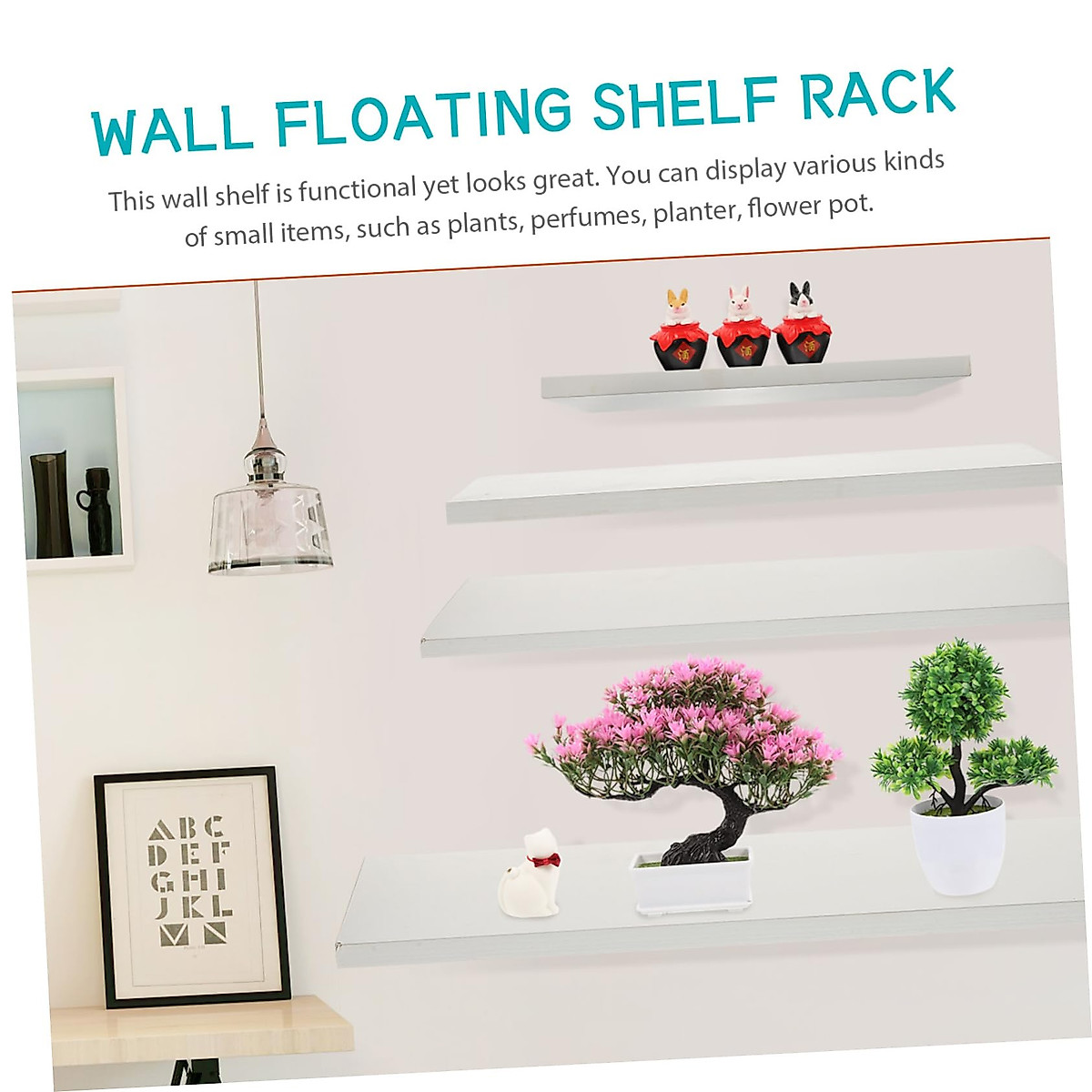 WATIIFUFU 1 Set Wall Bracket Shower Shelves Bathroom Floating Shelf Floating Bookshelves Corner Wall Shelf Bookshelf Wall Mount Modern Floating Shelf Storage Rack Wood White Wall-Mounted