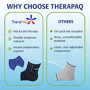 TheraPAQ Ankle and Foot Ice Pack Wrap -Small Reusable, Compression Hot and Cold Gel Pack for Relief from Pain Heel Discomfort, Foot Swelling, Surgery for Athletes and Elderly -Pregnancy Must Haves