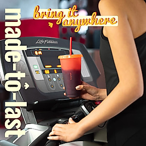 Color Changing Cups with Lids and Straws for Adults - 5 x 24oz Reusable Cups with Lids and Straws, Bulk Plastic Cups with Lids and Straws for Kids Women, Cold Iced Coffee Cups & Party Water Tumbler