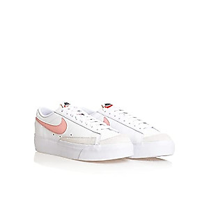 Nike W Blazer Low Platform Shoes White Pink Glaze Size 7